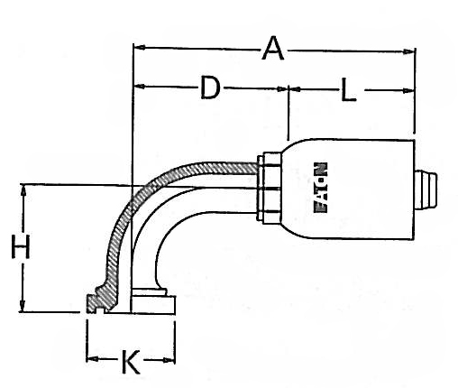 90º Split Flange Code 62 (SAE J518)