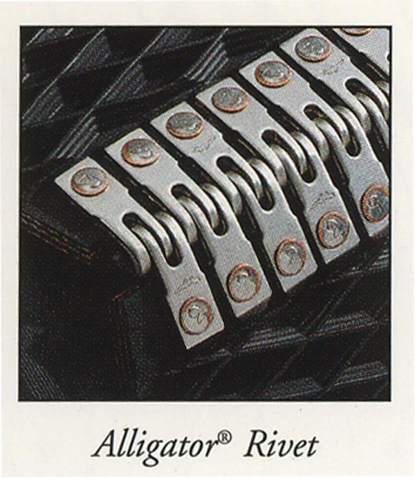 Alligator Rivet On Dunham Rubber & Belting Corp.