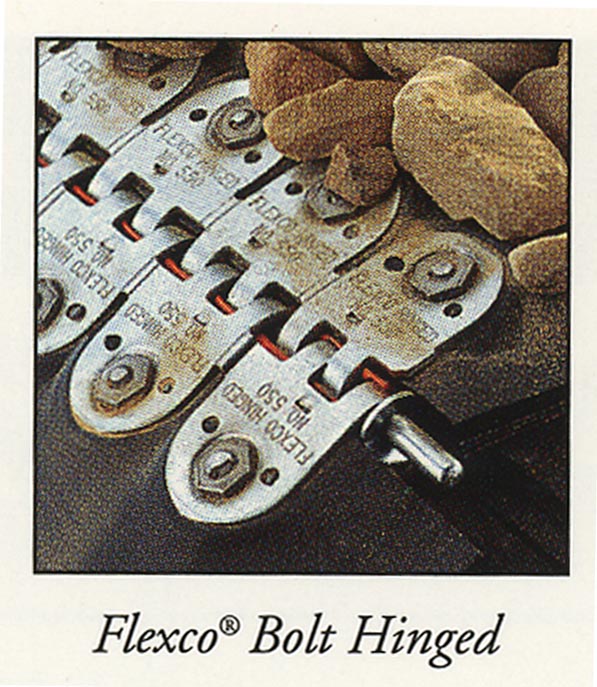 Bolt Hinged Fasteners On Dunham Rubber & Belting Corp.