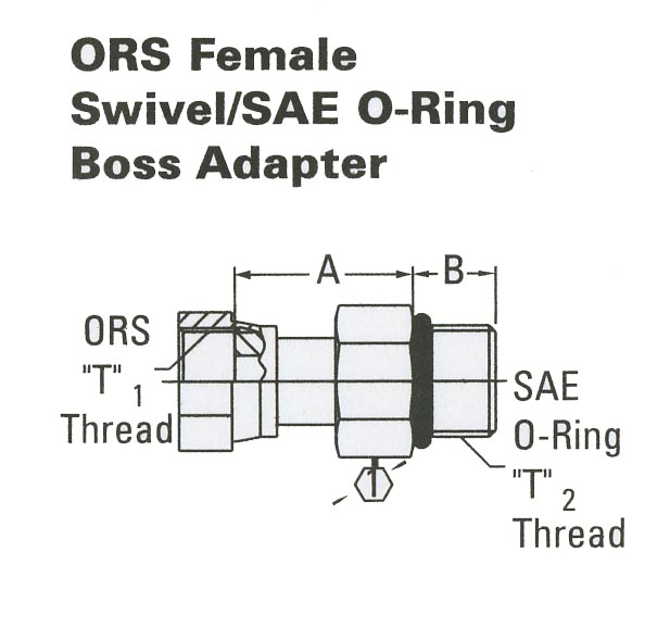 Item # FF2103T (REF. SAE 520181), ORS FEMALE SWIVEL/SAE O'RING BOSS ...