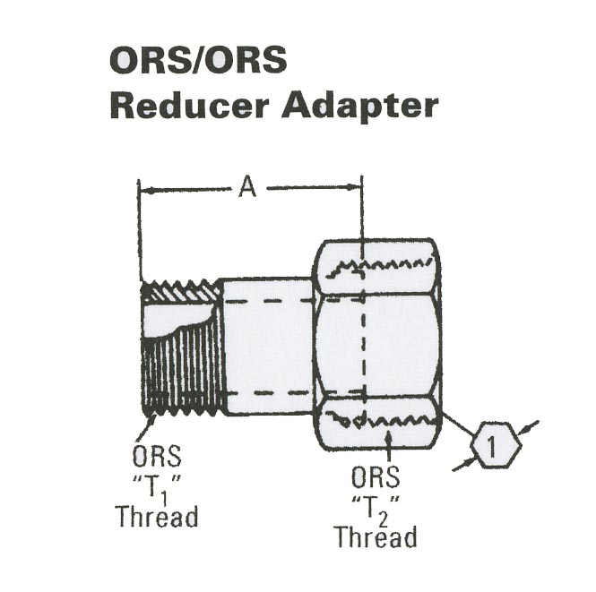 Item # FF2281T (REF. SAE 520123), ORS/ORS REDUCER ADAPTER AEROQUIP On ...