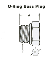 Item # 900598 (Ref. SAE 090109A), O-Ring Boss Plug On Dunham Rubber ...
